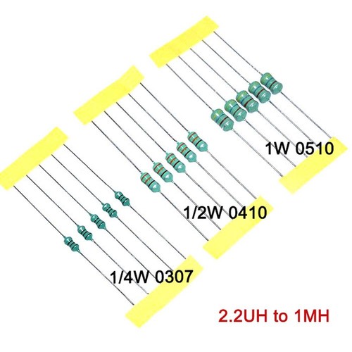 1/4W 1/2W 1W Color Code Inductance Axial Multi Listing 2.2UH-1MH Ring ...