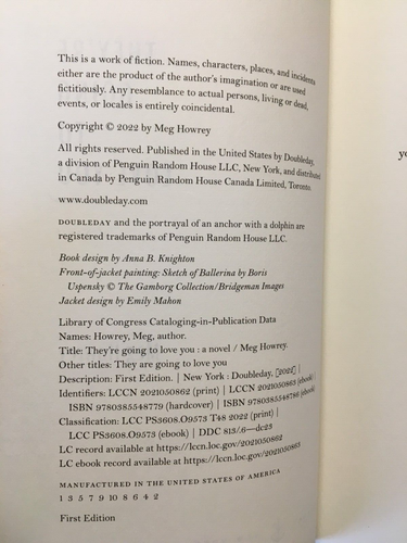 They're Going to Love You : A Novel by Meg Howrey (2022, Hardcover) for ...