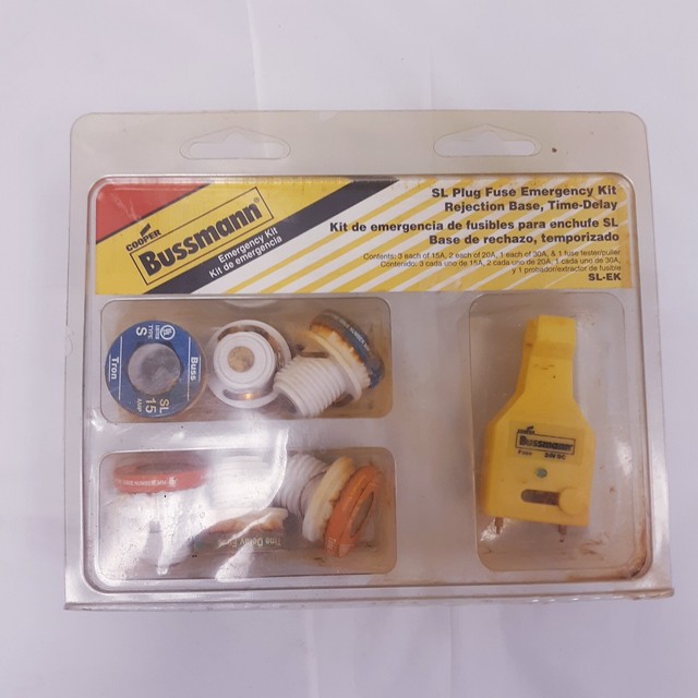7pk Bussmann BUSS 30 Amp 125v Assorted SL Plug Fuse Emergency Kit ...