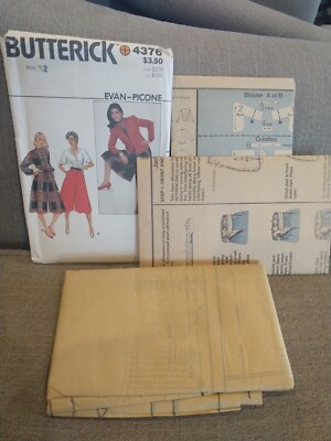 Butterick Sewing Pattern 4376 Misses Evan Picone Pant SZ 12 UNCUT | eBay
