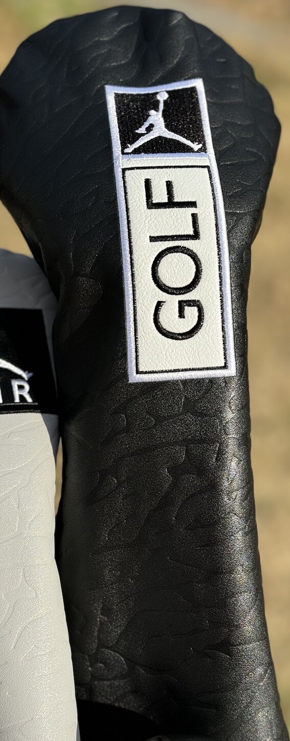 Air Jordan Golf Head-cover Black Etched Leather Hand Made Upcycled | eBay