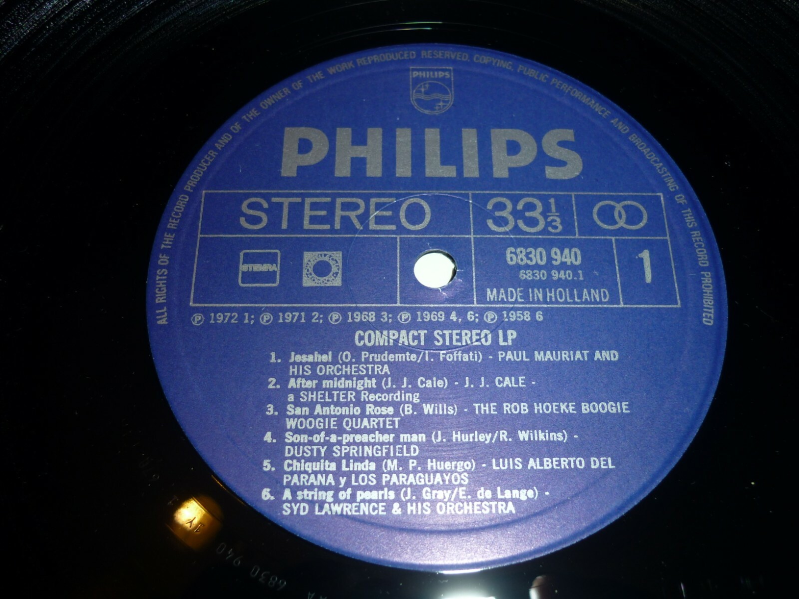 lp 33t philips proudly presents compact stereo | eBay