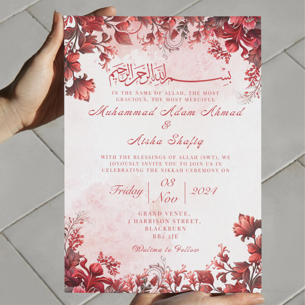 Pakistani Wedding Invitation Card Samples