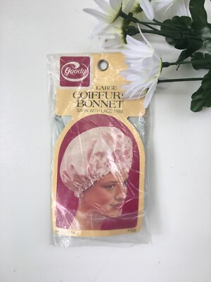 Vintage Goody Coiffure Bonnet With Lace Trim New/Old Stock In Package ...