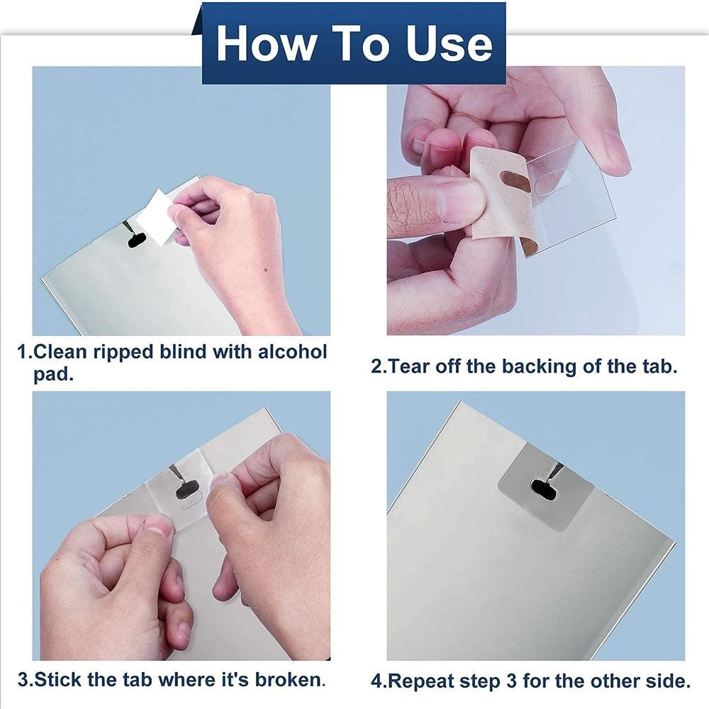 50Pcs PVC Vertical Blind Repair Tabs Vertical Blinds Repair Kit Curtain ...