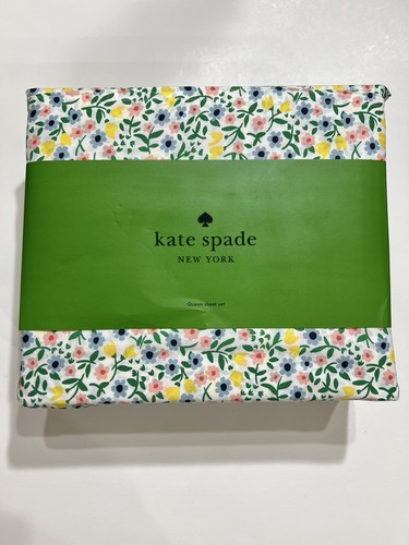 Kate Spade Queen 4 pc Sheet Set Floral 100% Cotton Percale Small ...