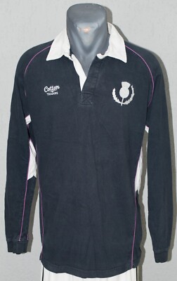 Scotland Jersey Rugby Cotton Traders Retro Rugby Cotton Long Sleeve ...