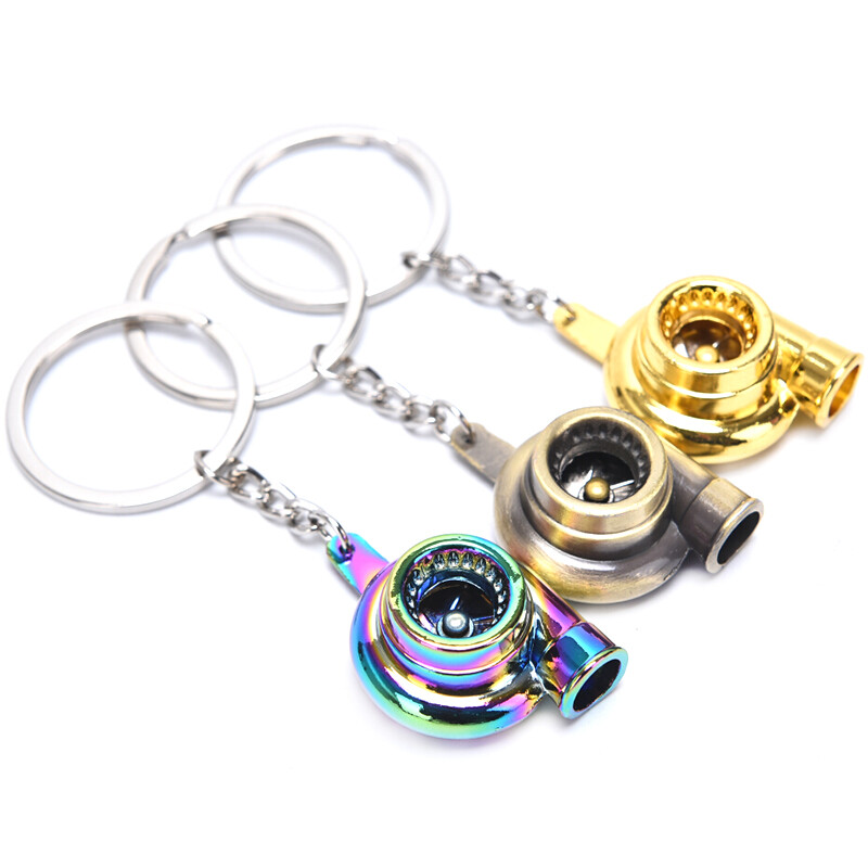 Fashion Portable Mini Spinning Turbo Turbine Keyring Keychain ...