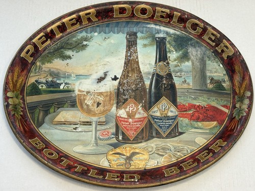 Peter Doelger Brewing Co Pre Pro 16.5” Oval Beer Tray, New York, NY, GC ...