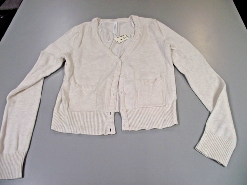 Jr's Aeropostale White-Cream Cardigan Button Sweater Size L~ NWT! | eBay
