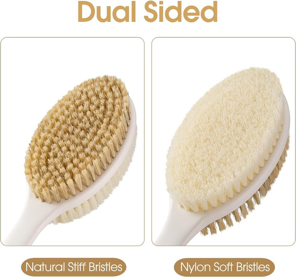 Backski Back Scrubber Anti Slip for Shower,Back Brush Long Handle with ...