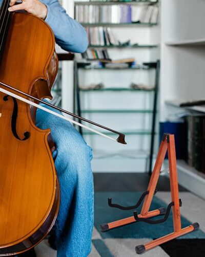 Cello Stand A-Frame Cello Stand with Bow Holder for Cello Display ...