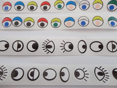 SELF ADHESIVE EYE STICKERS - 12MM - PEEL & STICK STICKY EYES - CRAFT ...