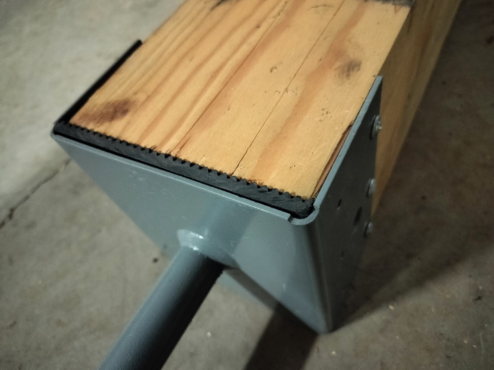 Post Saver bracket pad for wood post timber framing columns, rot ...