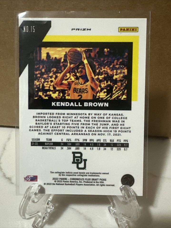 Kendall Brown 2022 Chronicles Draft Flux Rookie RC RED /149 - Baylor | eBay