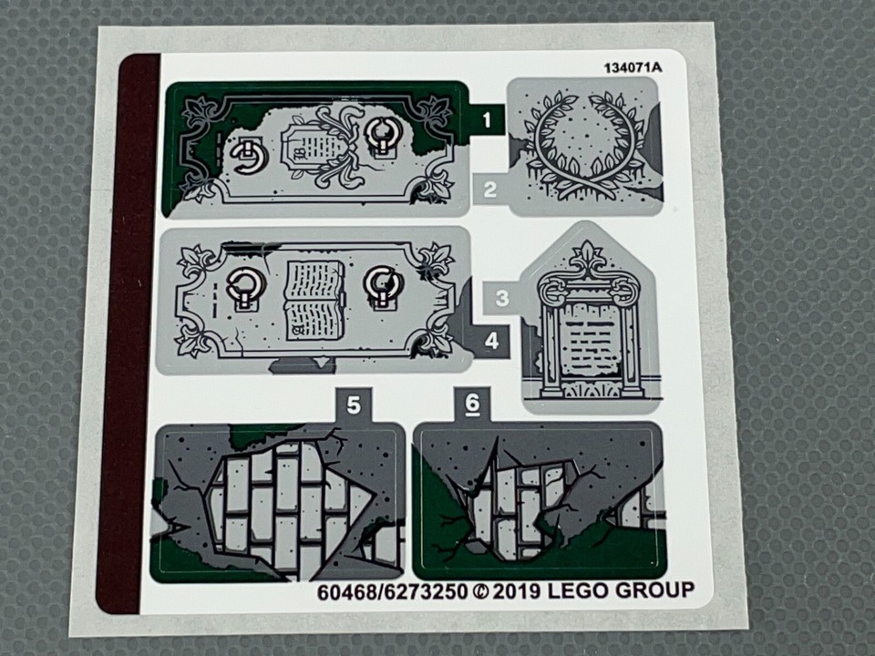 Sticker Sheet for LEGO Set 70420 Hidden Side Graveyard Mystery Cemetery ...