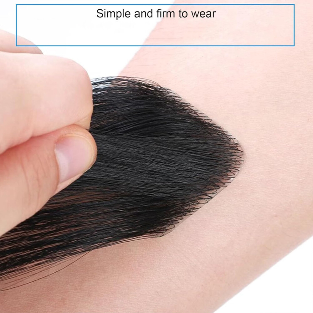 Thin Skin PU Front Hairline Human Hair Patches Forehead Hairpiece Patch ...