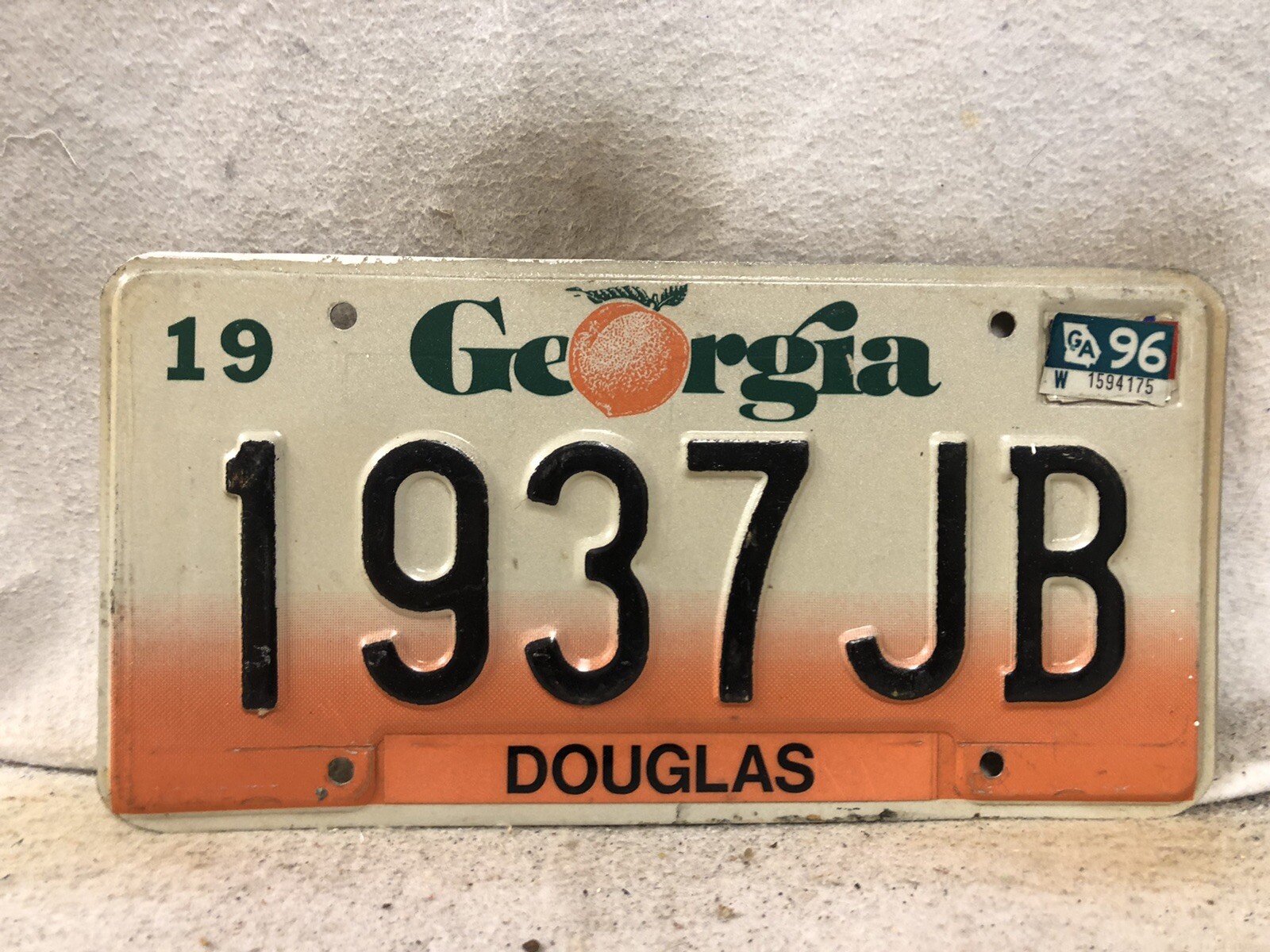 1996 Georgia Vanity License Plate “1937JB” | eBay