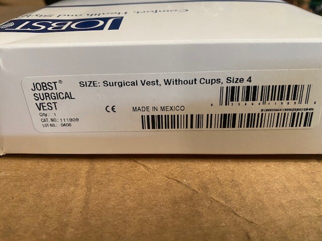 JOBST Surgical Vest W/o Cups White Sz 4 for sale online | eBay