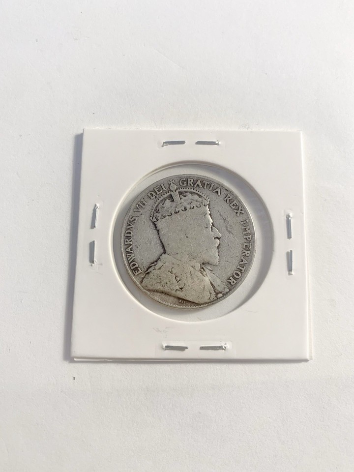 1908 Canada 50 Cents Silver Coin - Edward VII - KM#11 - Key Date ...