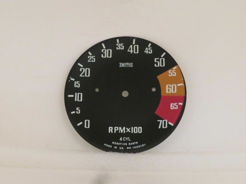 Tachometer Dial Face Plate Original Smiths Brand Fits MG Midget RVI1439 ...