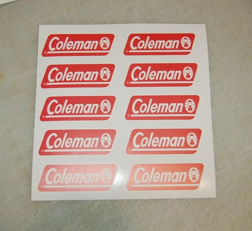 Coleman by Fleetwood Sticker label for lantern stove lamp RV Trailer | eBay