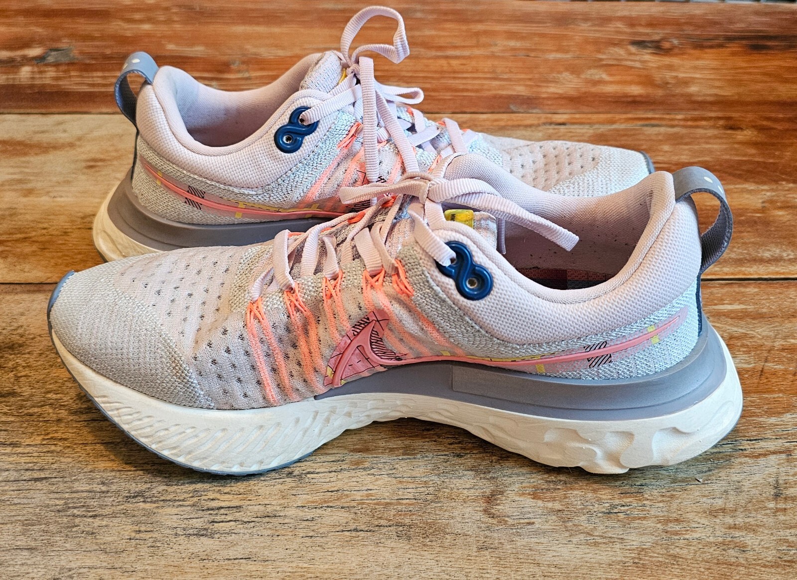 Size 10 - Nike React Infinity Run Flyknit 2 Premium Pink Foam Blue Tint ...