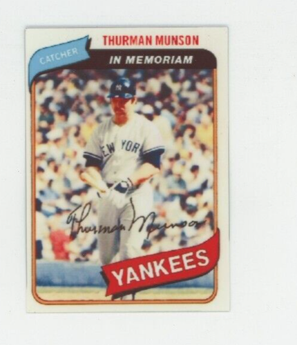 Thurman Munson in Memoriam - METAL baseball card - New York Yankees | eBay