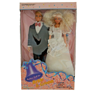 Vintage Shillman Bride & Groom Fashion Doll Set 1993 NRFB Box Rare 3452 ...