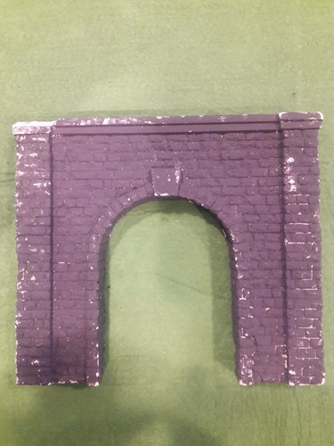 HO scale,Cut Stone ,Tunnel Portal Solid molded clay,chipped, model ...