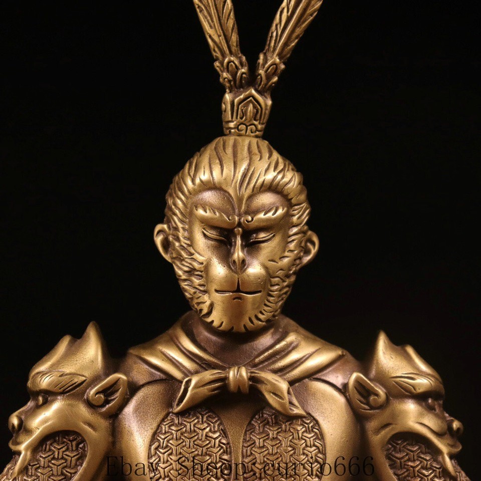 Old Chinese Bronze Journey To The West Sun Wukong Monkey King Wu Dao ...