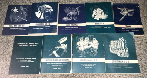 Lot of 9 Vols. Vietnam Era Naval Training Command Books US Navy Job ...
