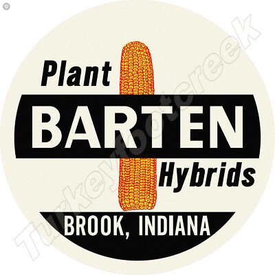 Plant Barten Hybrids 11.75" Round Metal Sign | eBay