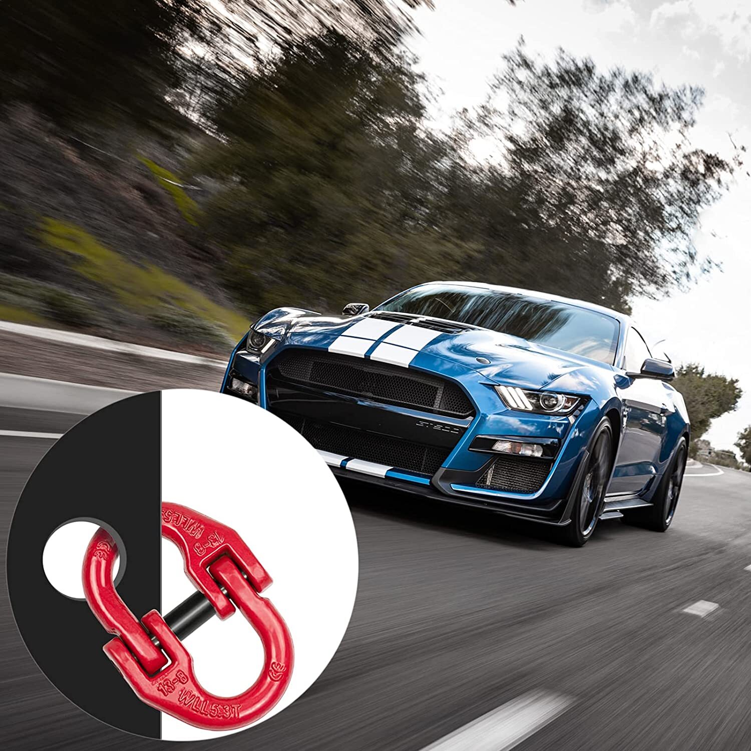 2x 6mm Grade 80 HammerLock Chain Connector Connecting Link 4X4 joiner ...