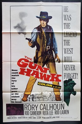 GUN HAWK ORIGINAL FOLDED 27X41 MOVIE POSTER 1963 ROD CAMERON RORY ...
