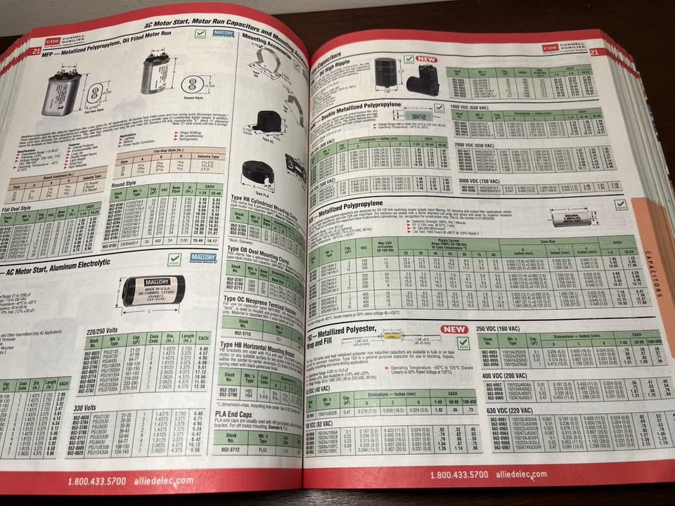 Allied Catalog 2008 Catalog Thick Paperback Allied Electronics Parts ...