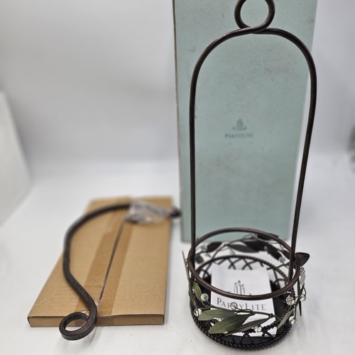 PartyLite Garden Lites Hanging Candle Holder P8102 Metal Leaf with Box ...