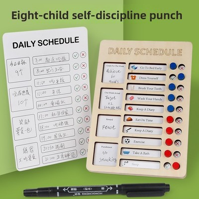 Wooden Self Discipline Card Board For Kids With Habit Formation ...