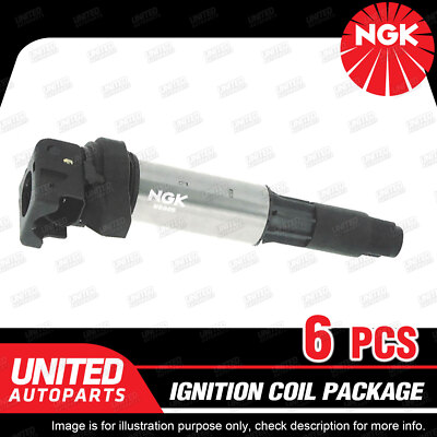 6 x NGK Ignition Coils Pack for BMW 3 5 7 Series E84 E46 E60 E65 6Cyl ...