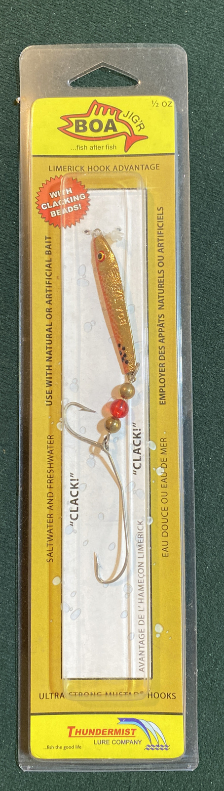Thundermist Boa Jig’r Spoon Size 1/2oz Gold Spottail JS050-K-150 | eBay