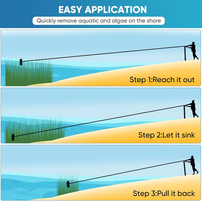 Algae Removal Rake For Lakes And Shoreline Floating Lake Weed Rake - 36 ...