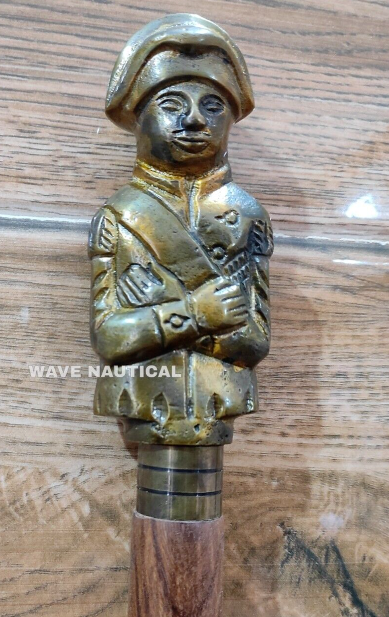 Vintage Carved Police Style Victorian Wooden Spiral Walking Stick Cane ...