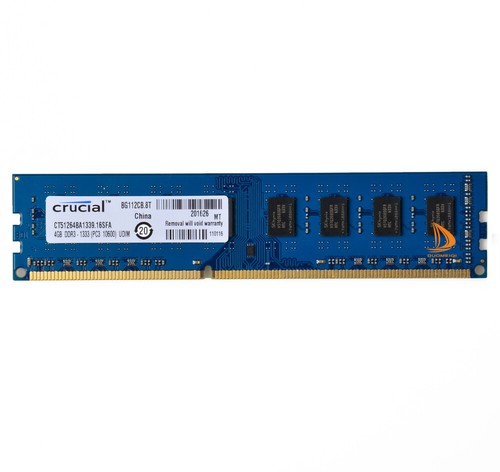 Crucial DDR3 RAM 4 GB 1333MHz PC3-10600 Desktop Memory DIMM Low Density ...
