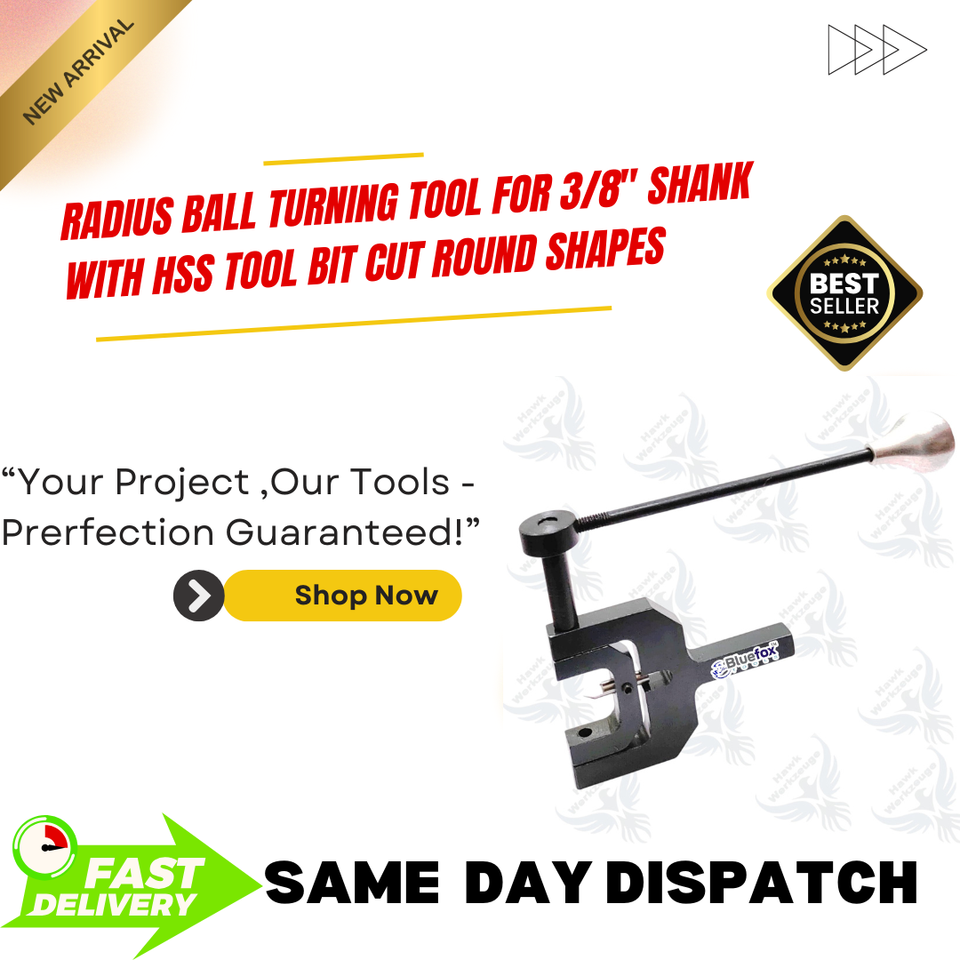 Radius Lathe's Ball Turning Tool For 3/8" Shank With HSS Tool Bit Cut ...
