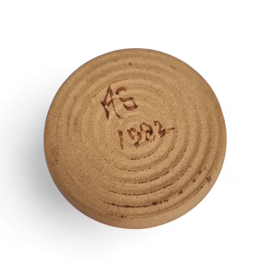 Studio Pottery Vase Vintage Ceramic Bud Vase 1982 Makers Mark AS | eBay UK