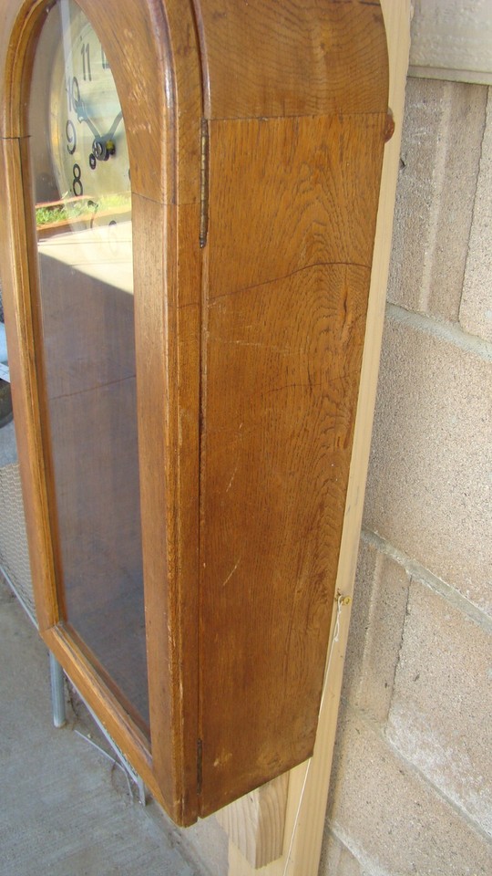 Antique German DRGM Wall Clock with Chime + Key. ALL original ALL wood ...