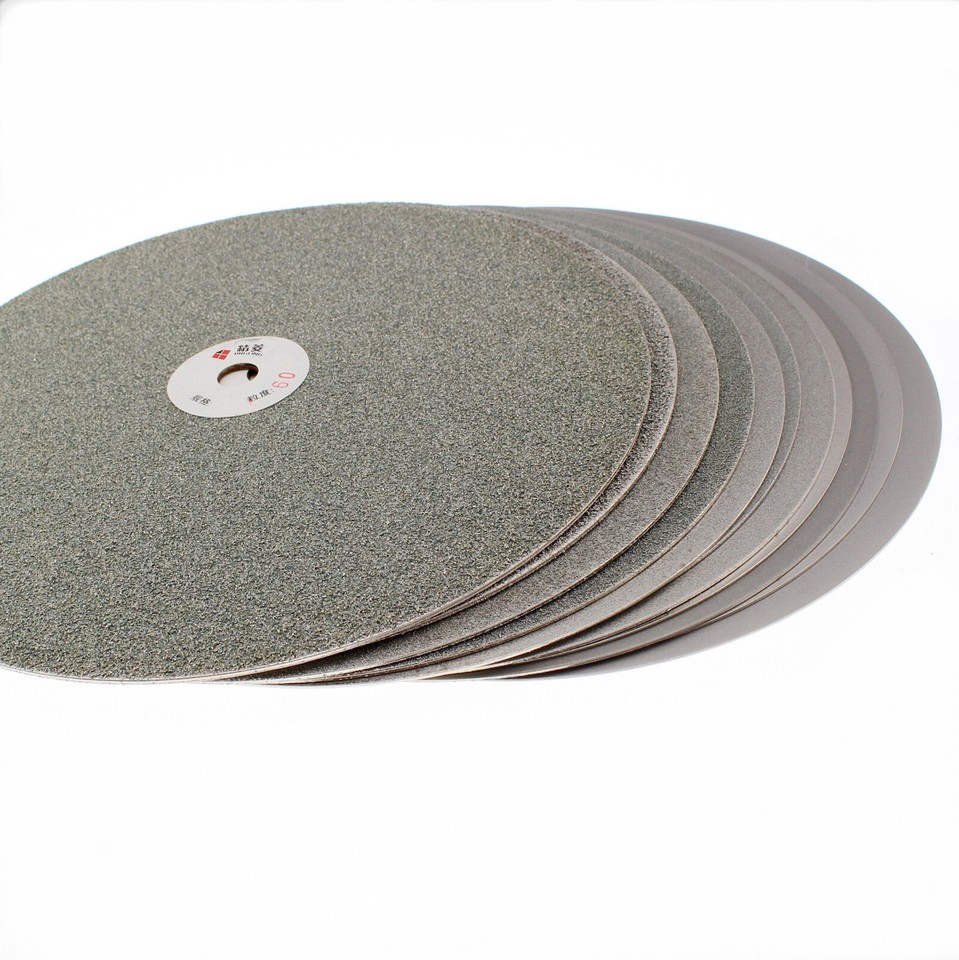 12" inch Diamond Grinding Disc Grit 46-2000 Flat Lap Disk Abrasive ...