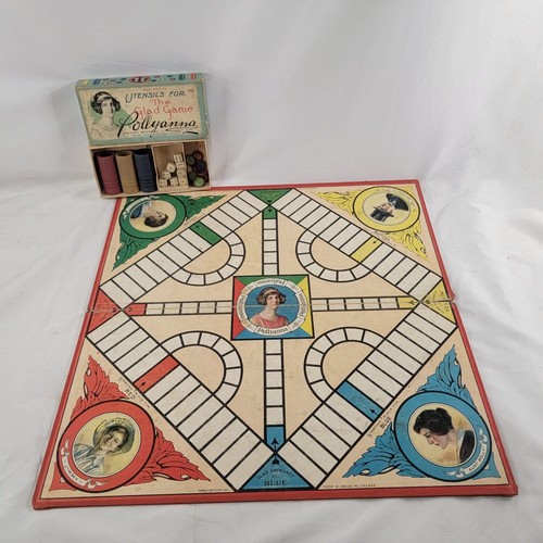 Antique Parker Brothers Pollyanna The Glad Board Game w/ Utensils Early ...