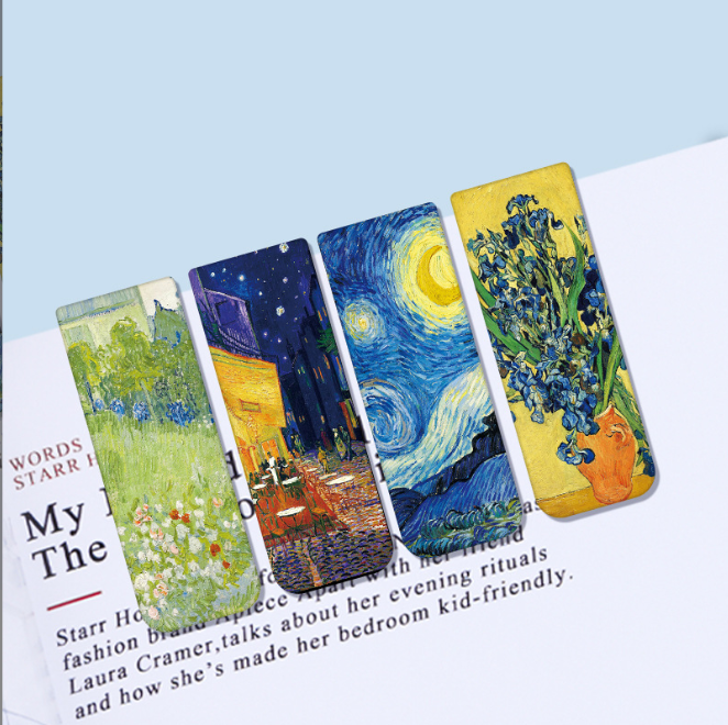Set of 4 - Magnet Bookmarks Famous Paintings Reading Readers Gift For ...