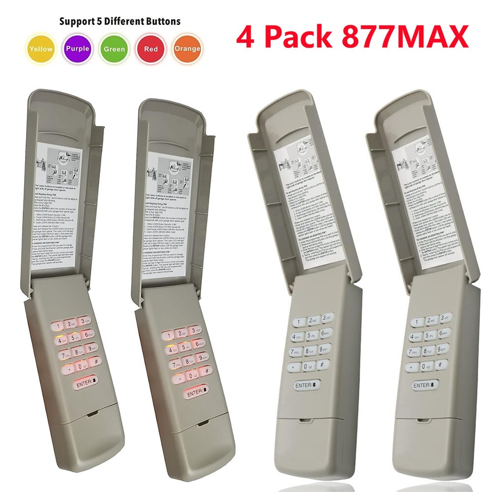 877Max for Liftmaster Garage Door 877Max 877LM Wireless Keypad Systems ...